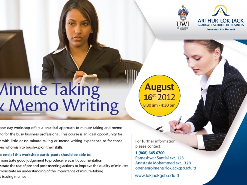 Minute Taking and Memo Writing ID 166