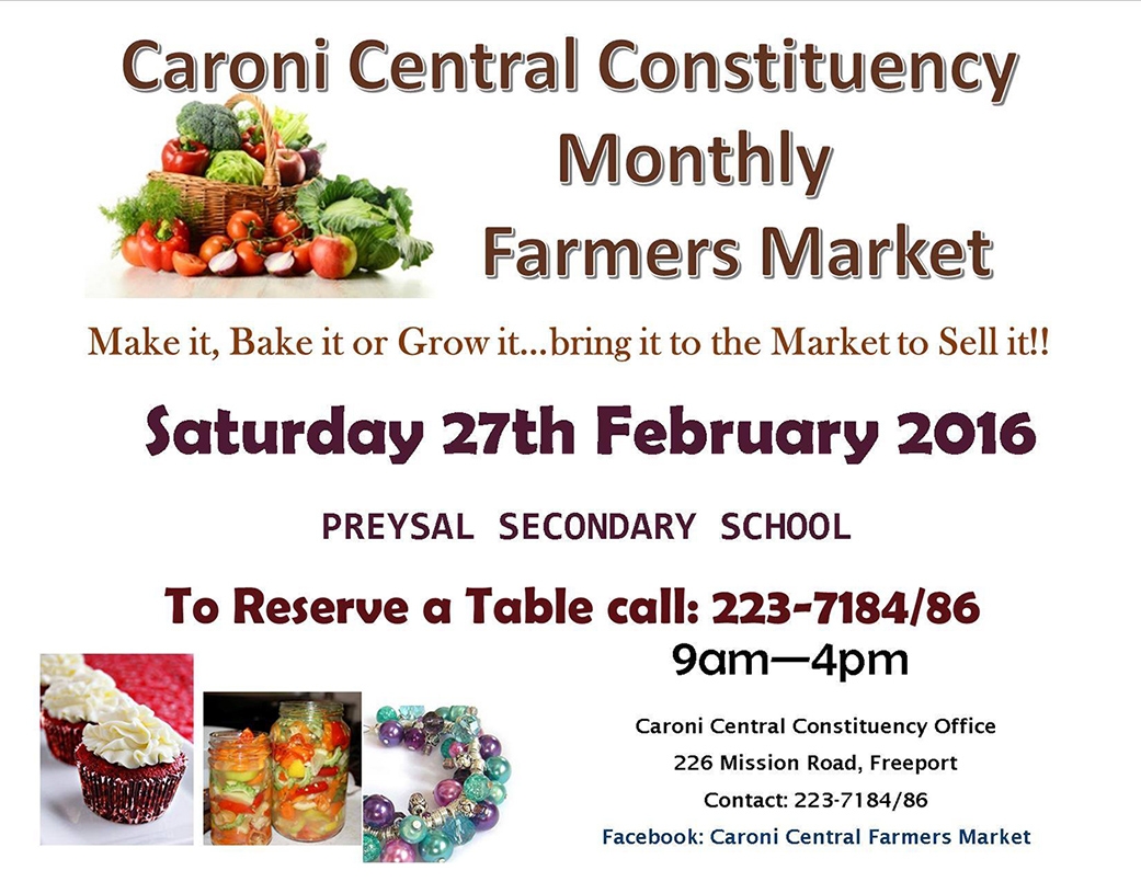 Caroni Central Constituency Monthly Farmers Market ID 16819