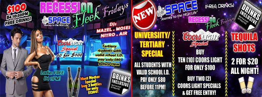 RecessiON FLEEK Fridays - $100 FREE DRINKS ID 17213