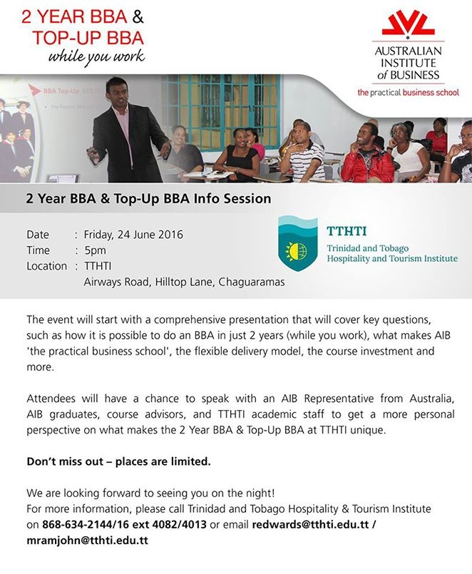 Two Year BBA & Top-Up BBA Information Session ID 17946