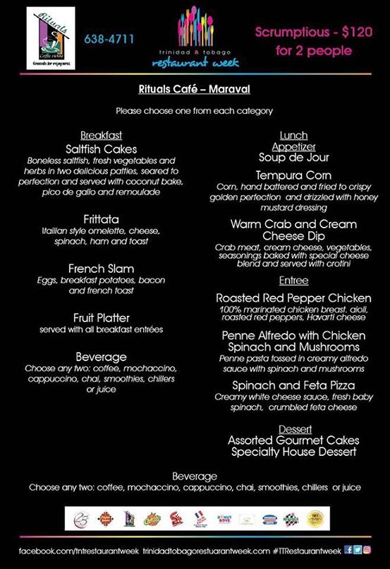 Trinidad & Tobago Restaurant Week 2016: Scrumptious - Rituals, Maraval ...