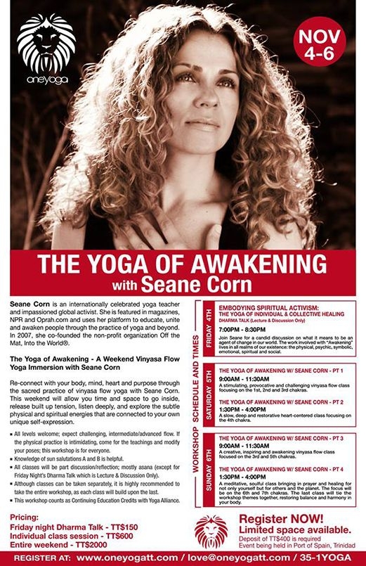 Seane Corn in Trinidad!!! -The Yoga of Awakening ID 19119