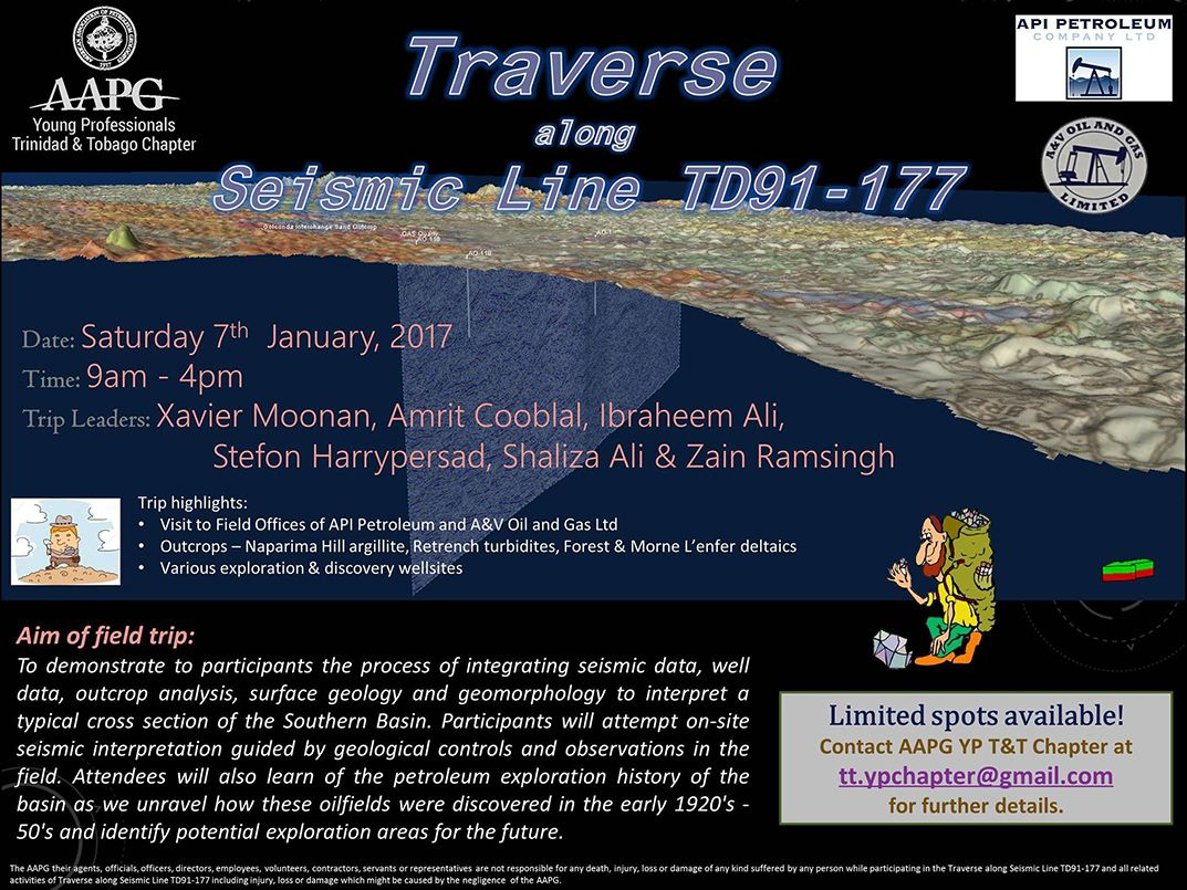 AAPG Field Trip Traverse along Seismic Line TD91 177 ID 19577