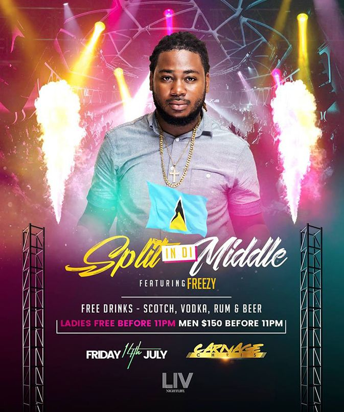 SPLIT IN DI MIDDLE - FREEZY LIVE & FREE DRINKS ID 20945