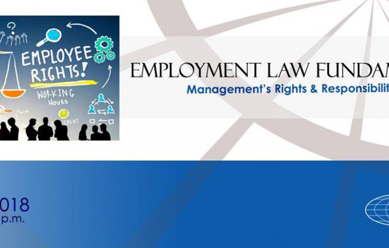 Employment Law Fundamentals: Management's Rights & Responsibilities ID ...