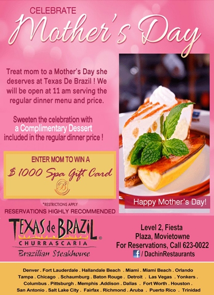 Celebrate Mother's Day at Texas de Brazil ID 4313