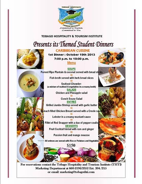 Tobago Hospitality & Tourism Institute Themed Student Dinner: Caribbean ...