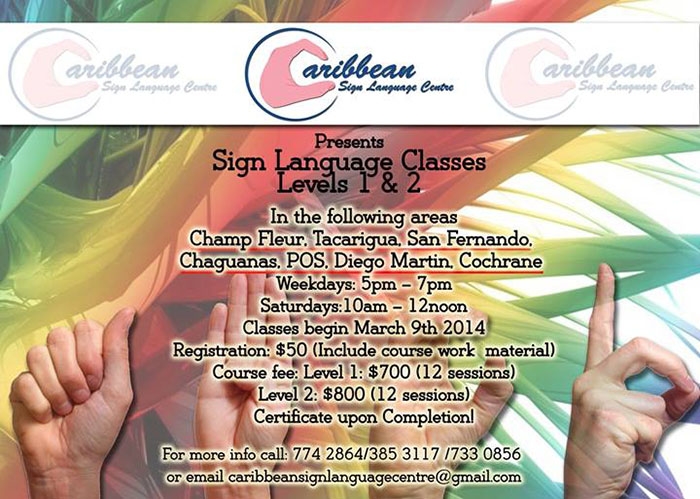 Sign Language Classes: Level 1 & 2 ID 9416